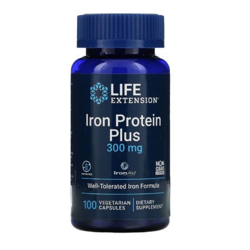 Exp : Sept 2025, Life Extension, Iron Protein Plus, 300 mg, 100 ...