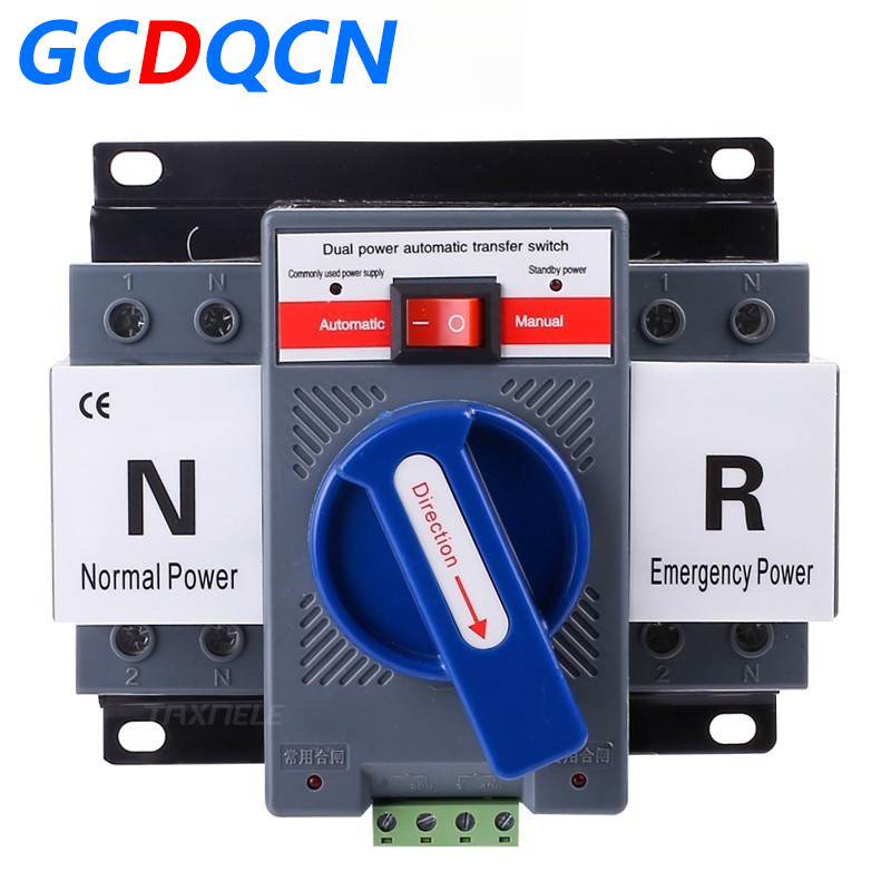 ATS 2P 4P 63A 230V 380V Micro Circuit Breaker Dual Power Automatic Transfer Switch Auto Transfer ...