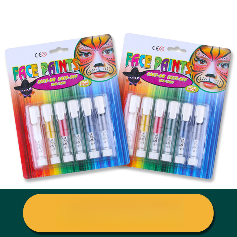 6pcs Halloween Face Color Ghost Festival Red Crayon Set Body Paint ...