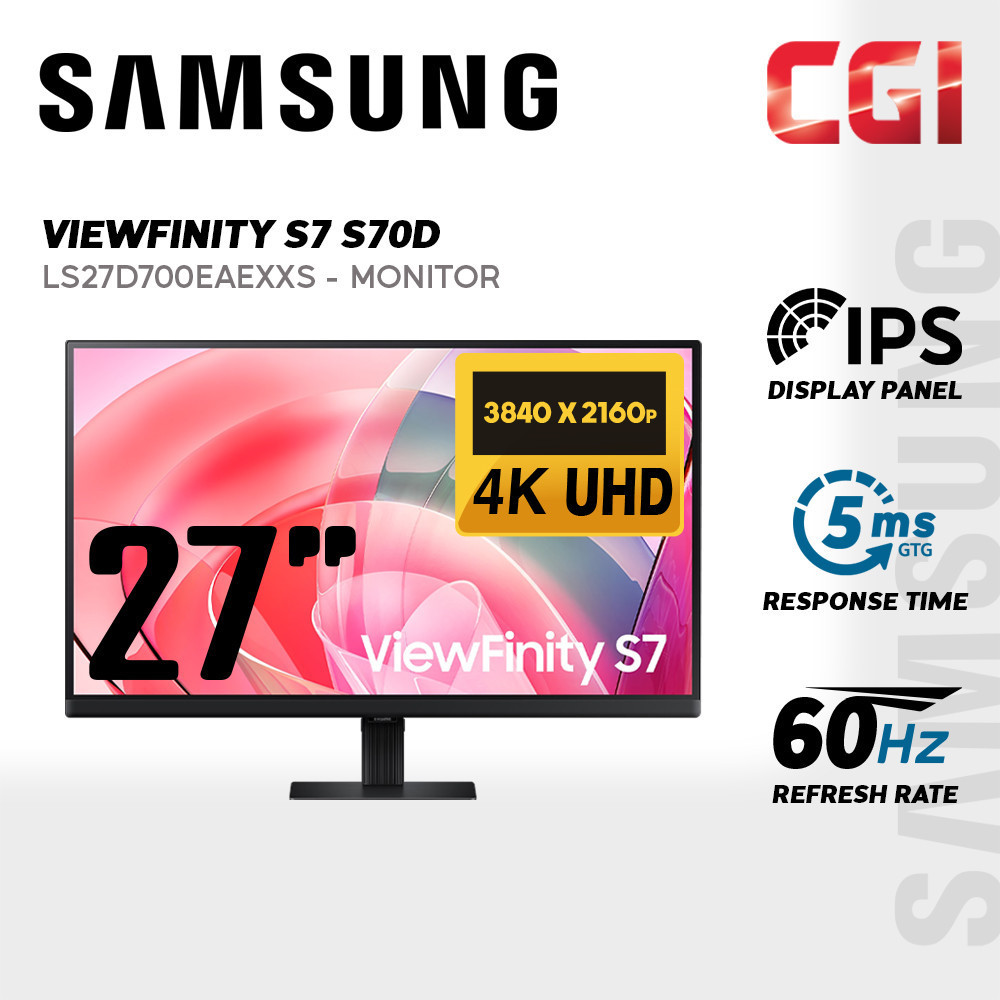 Samsung 27" Viewfinity S70D LS27D700EAEXXS IPS 4K UHD HDR10 60Hz 5ms ...