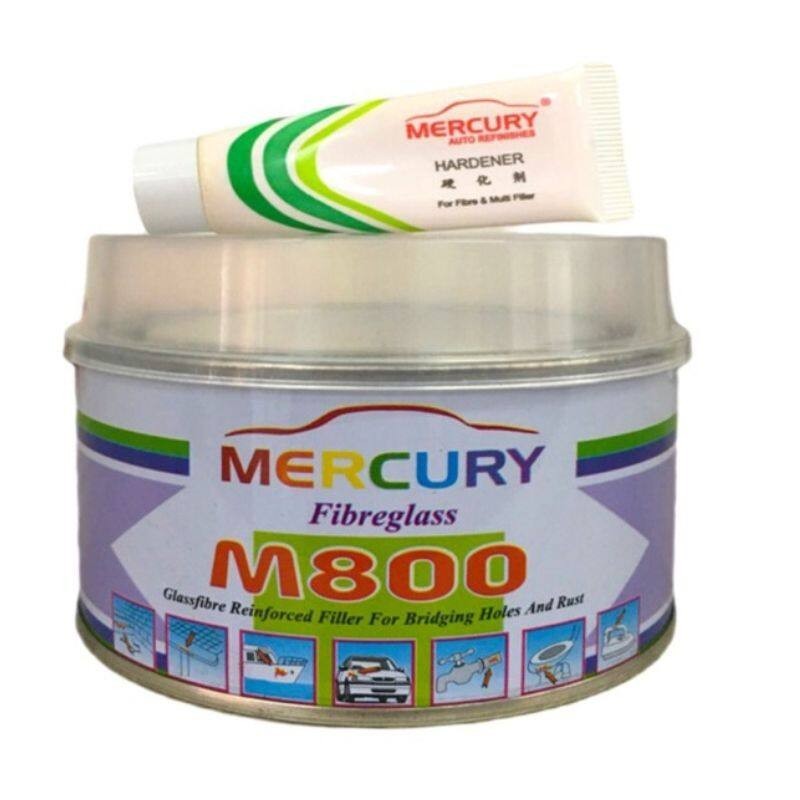 MERCURY M800 FIBREGLASS WITH HARDENER (280G) / FIBRE COMPOUND / CAR ...