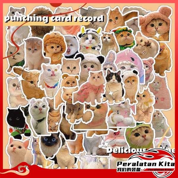 sticker 60 pelekat anak kucing comel, haiwan yang sangat comel, pelekat ...