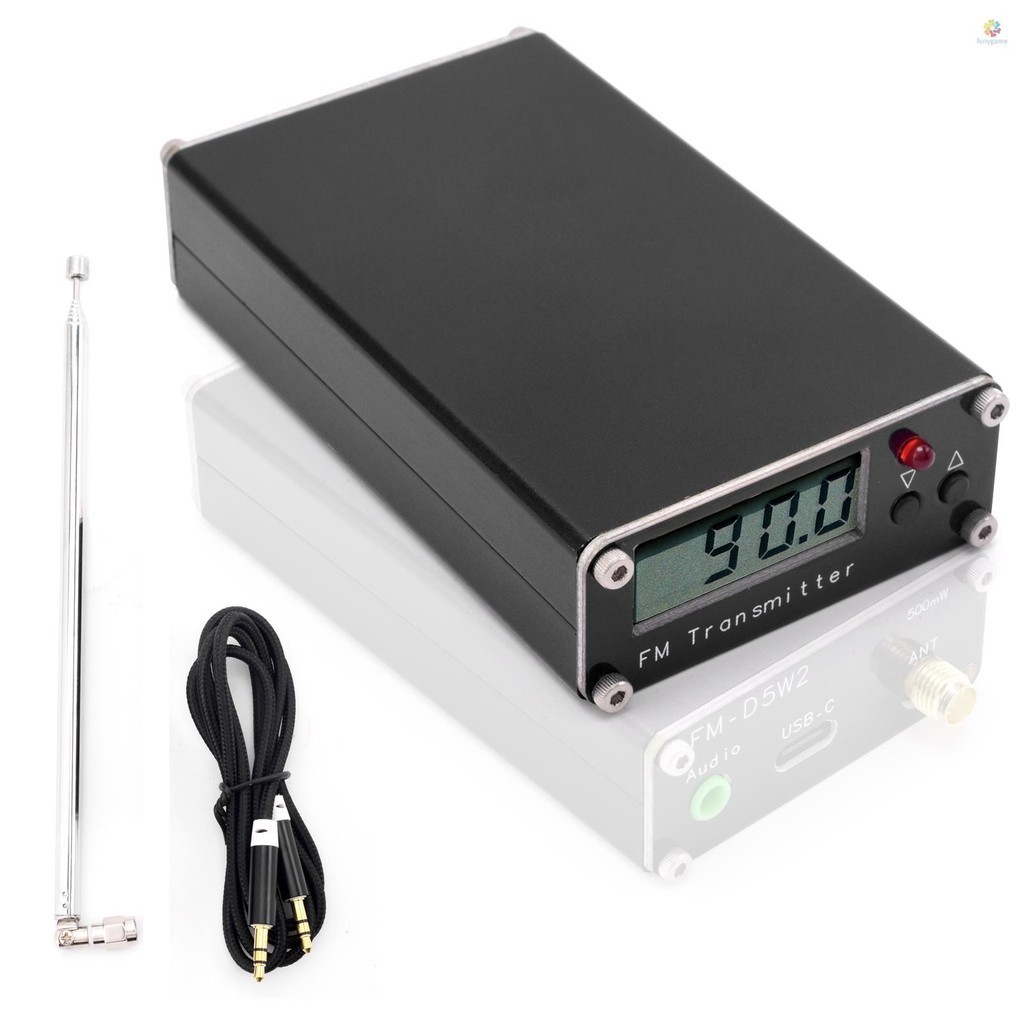 0.5W Frequency Modulation Emitter 76-108Mhz 500mW Digital Display Stereo Transmitting Device ...