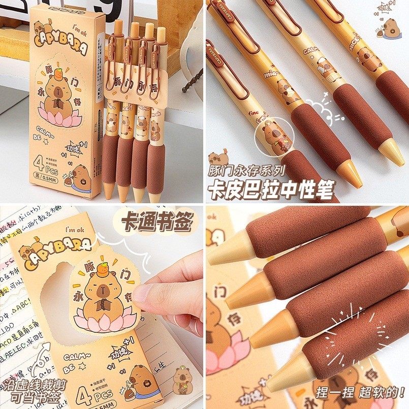 Cute Capybara Pens Creative Loopy Pens Student Pens Stationery Supplies ...