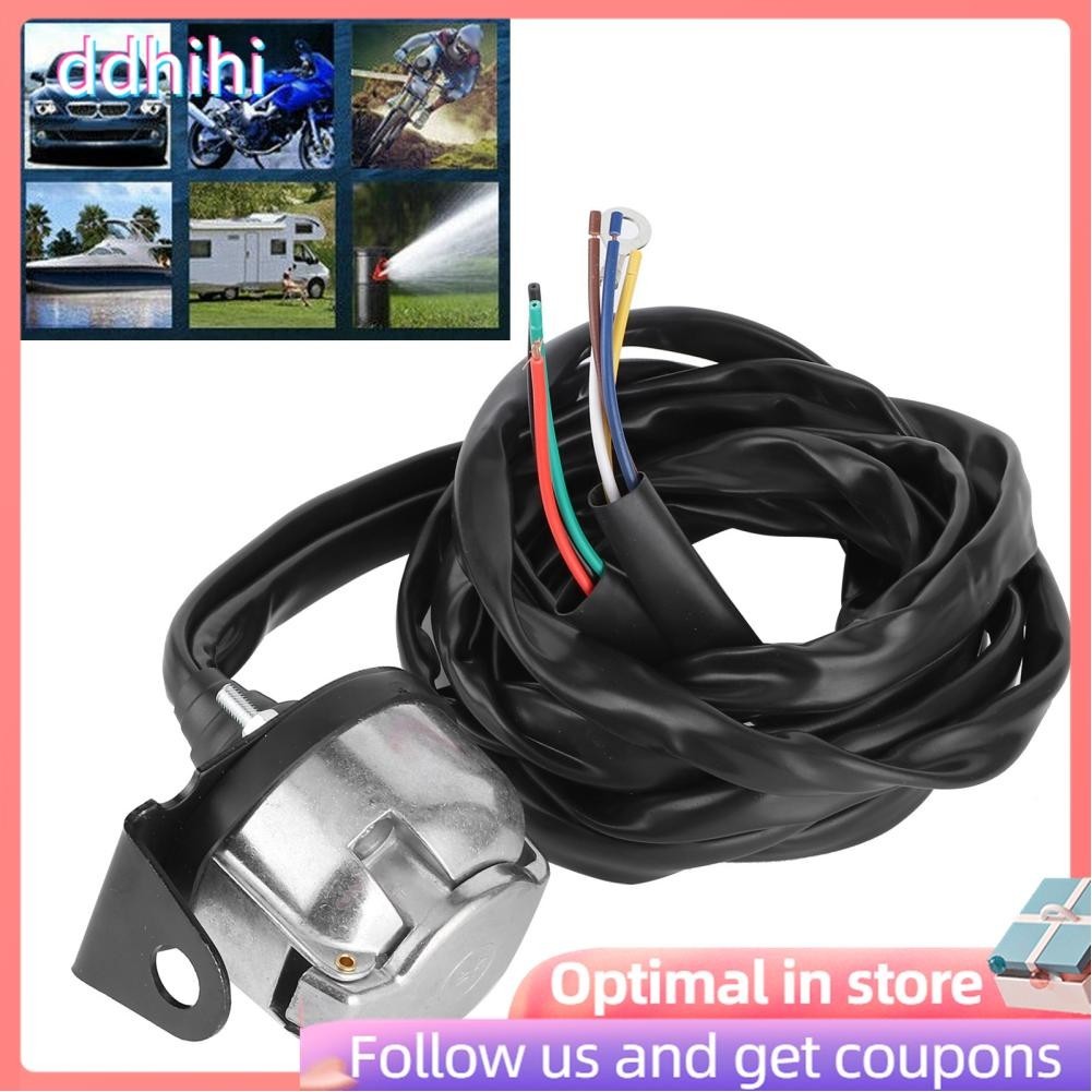 7 Way Plug Adapter European 7 Pin Trailer Connector Socket Wiring Plug ...