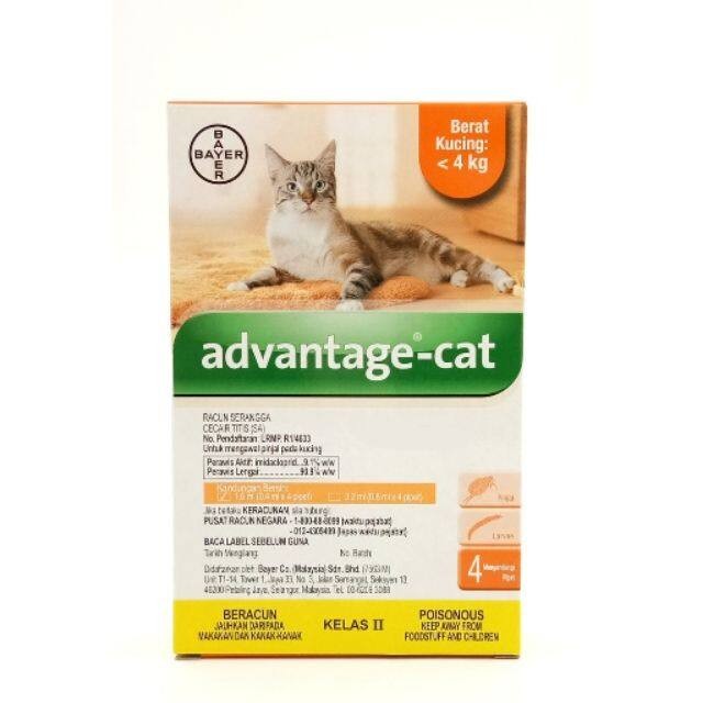Advantage Cat (0.4ml x 4 Pipette) | Shopee Malaysia