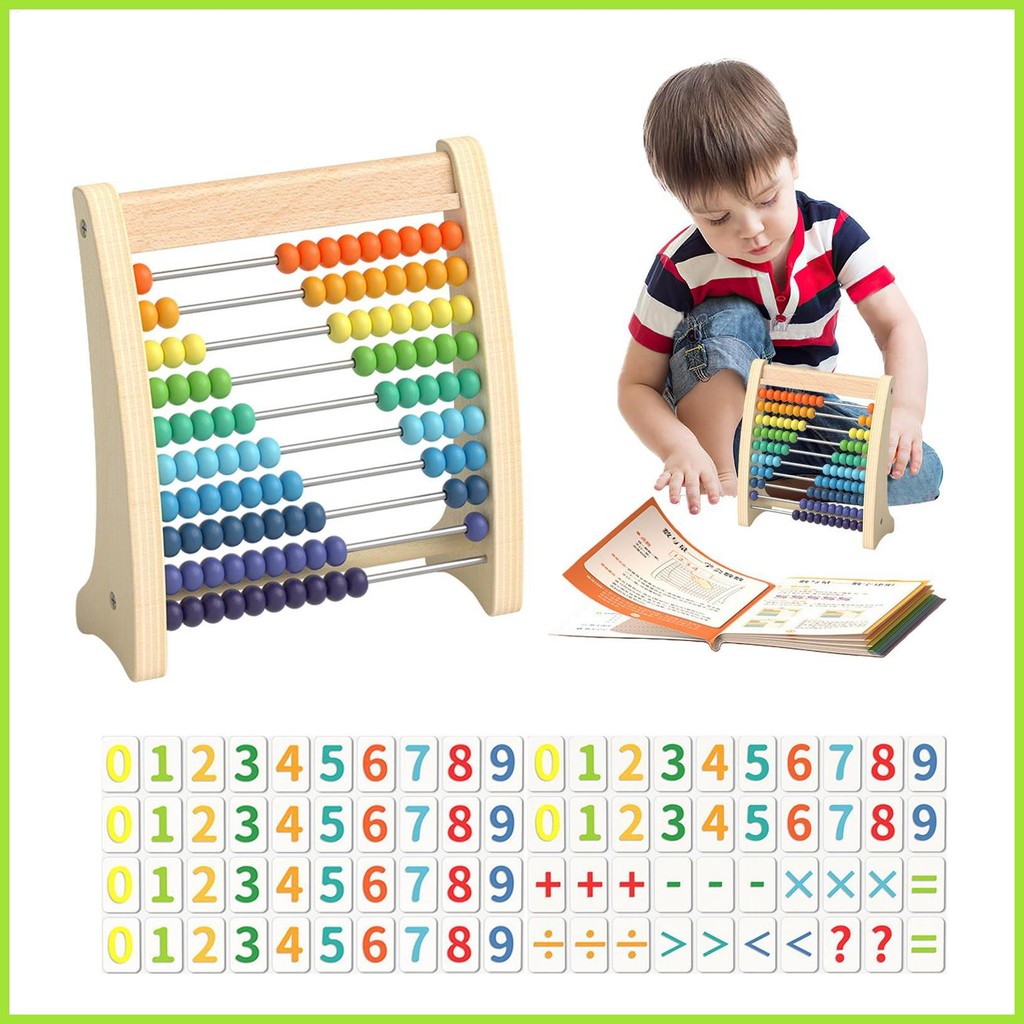 Abacus for Kids Educational Abacus 10-Row Counting Toys for Preschool ...