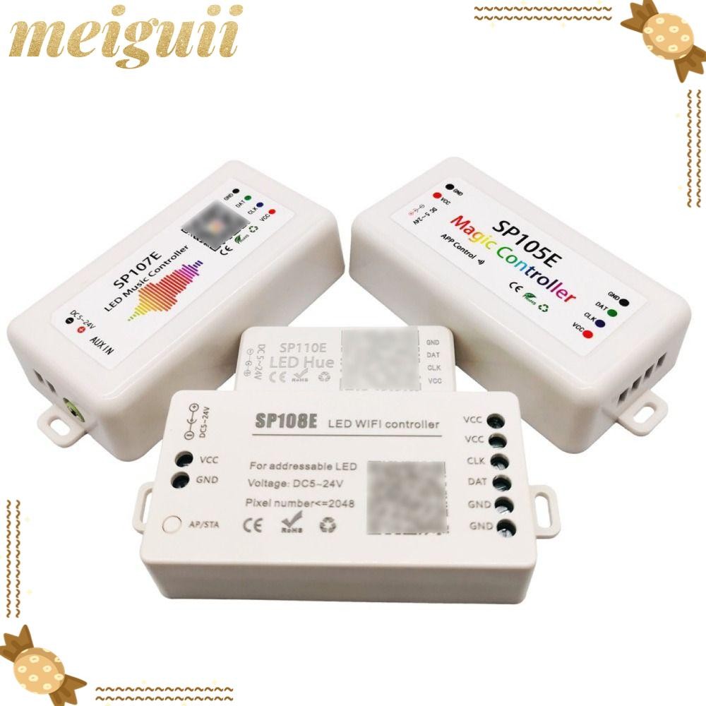 MEIGUII Led Light Controller, Build-in MIC DC5-24V Led Pixels Strip Controller, Addressable ...