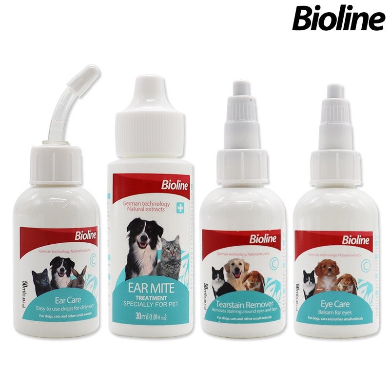 Bioline Bioline Bioline Pet Ear Cleaner Ear Mite Oil Dog Cat Eye Drops ...