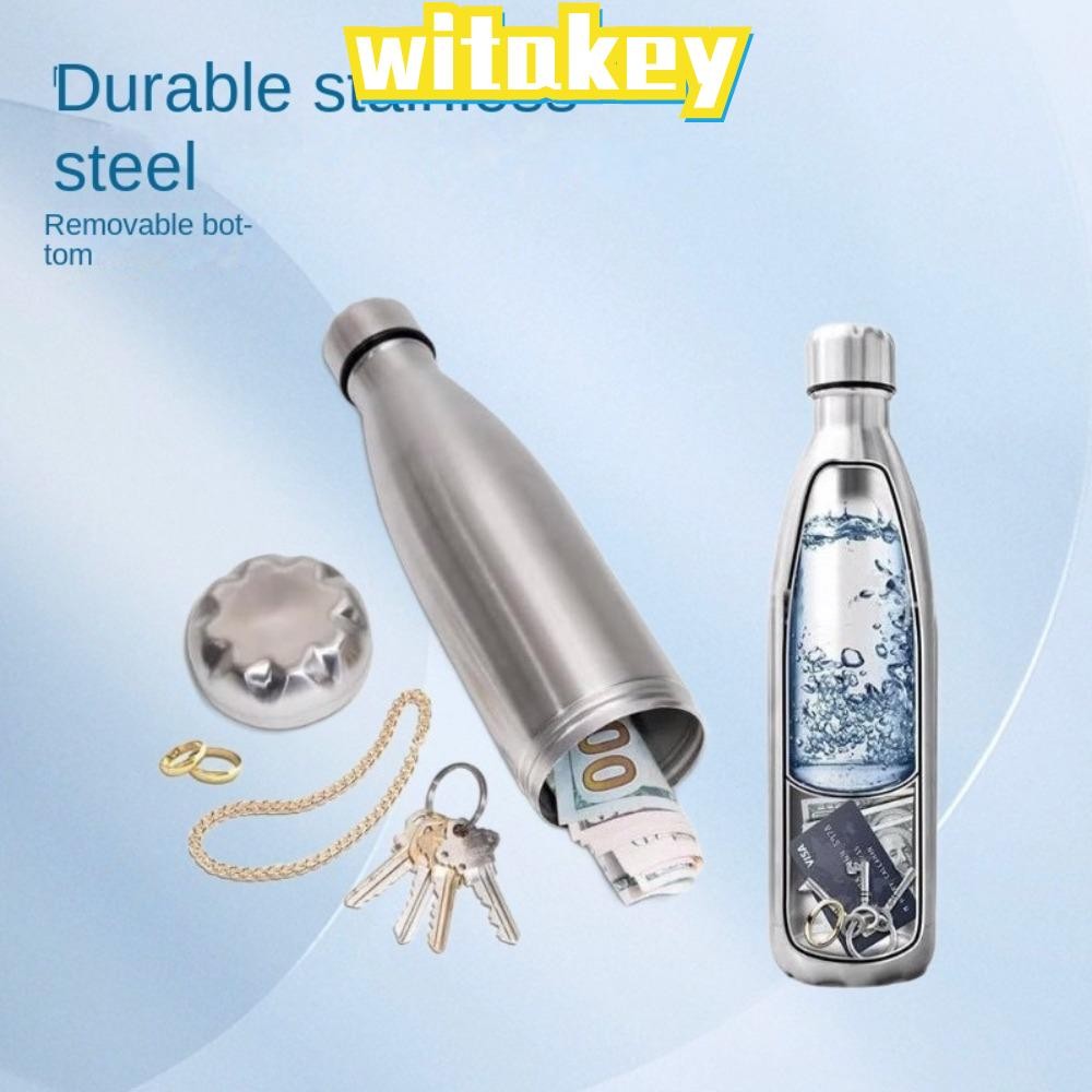 WITAKEY Secret Hidden Water Bottle, 750ml Can Hidden Private Money Box, Portable Secret Stash ...