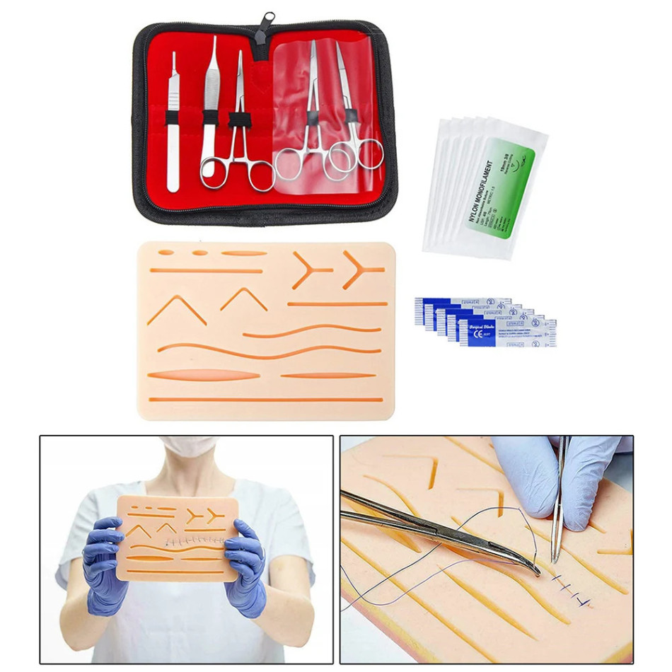 [MY] Silicone Skin Model Suture Pad Practice Wound Suture Silicone Pad ...