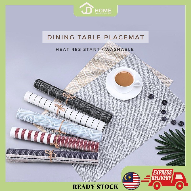 Nordic Style Dining Table Mat Washable Anti Slip Coaster Heat ...
