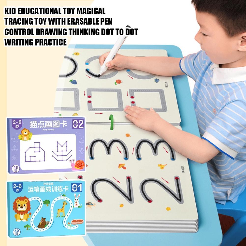 Kid Educational Toy Magical Tracing Toy With Erasable Pen Control ...