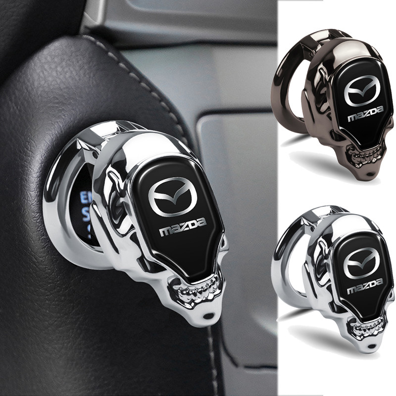 Metal Car One-click Start Button Cover Skull Sticker For Mazda CX9 ...