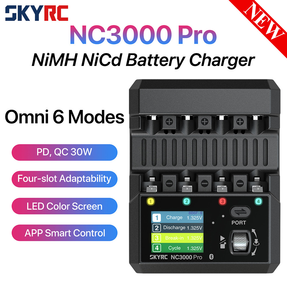 NEW SkyRC NC3000 Pro NiMH NiCd Battery Charger LED APP Control Smart Battery Charger | Shopee ...