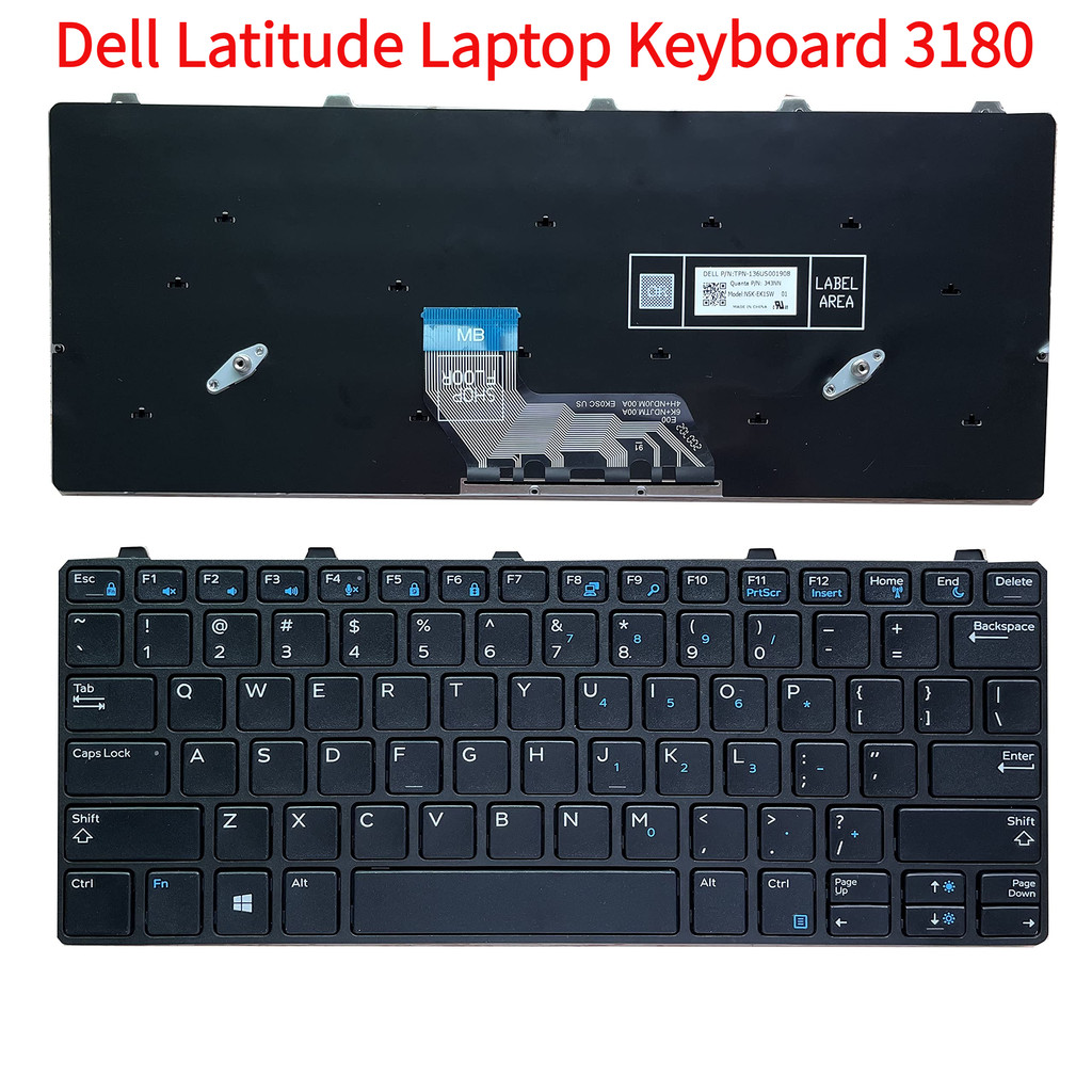 Dell Latitude Laptop Keyboard US 3180 3189 3380 0NG83V 0343NN | Shopee ...