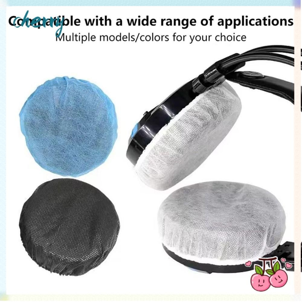 CHERRY 100Pcs/Bag Headphone Cover, Disposable Nonwoven Microphone ...