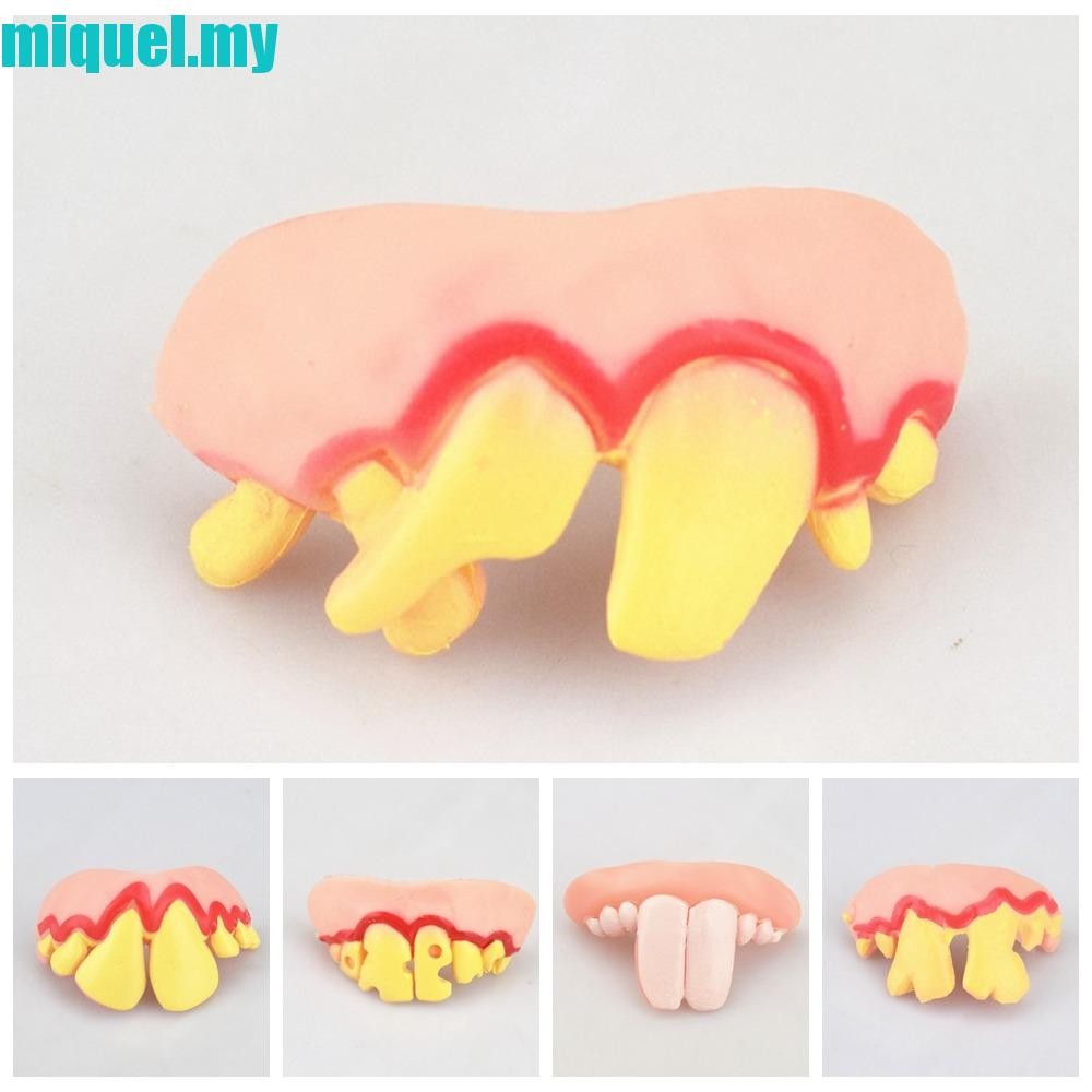 MIQUEL Fake Denture Teeth, 10 Style Denture Gags Funny Dentures ...