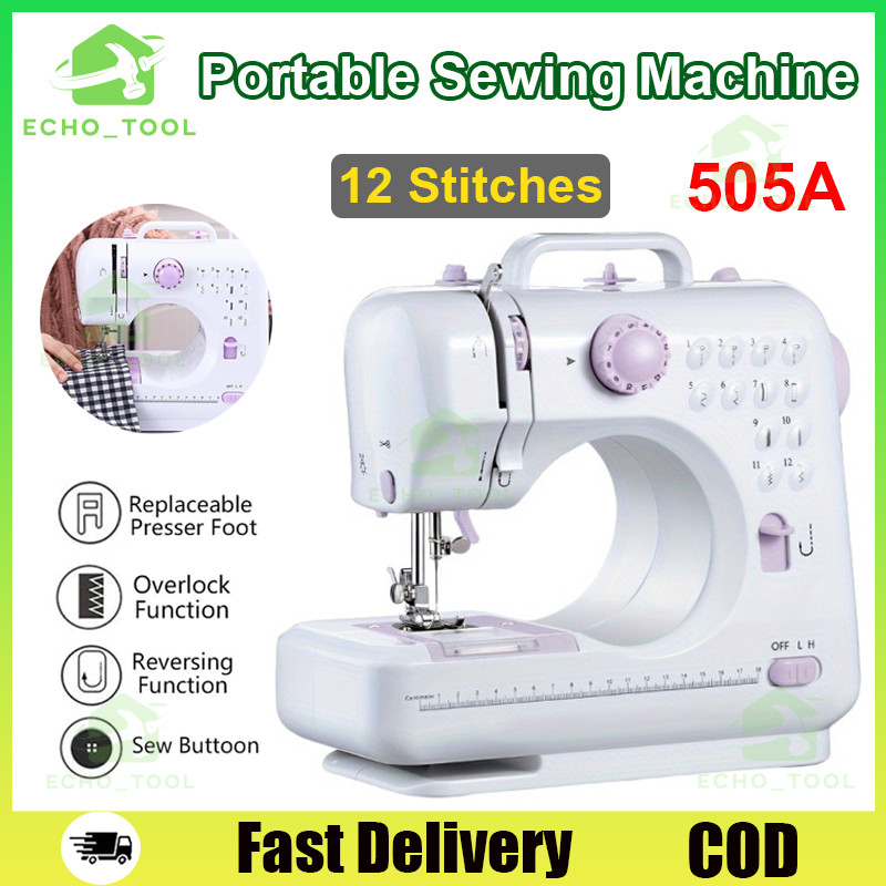 Sewing Machine Portable 12 Needle Stitches Mini Electric Multifunction ...