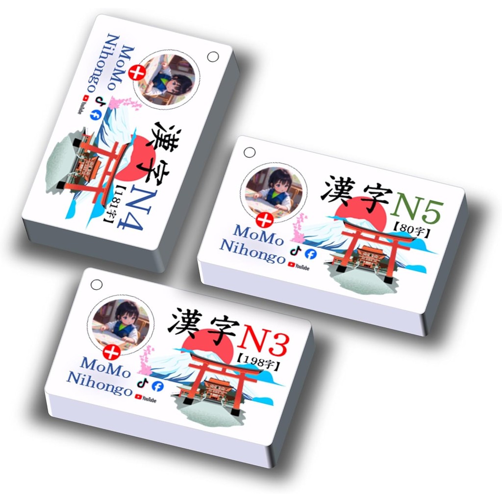 MoMo Nihongo - JLPT N5+N4 Kanji Flashcards Japanese Language ...