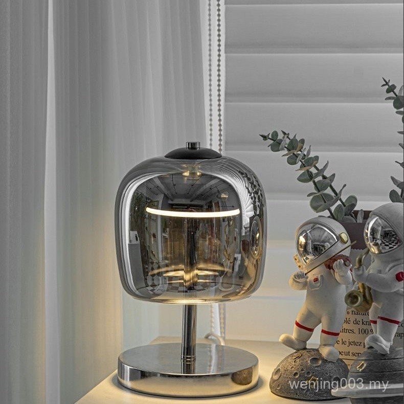 Lampu Hiasan Nordic Mewah Tepi Katil Ruang Tamu Kaca Belajar Lampu Meja ...