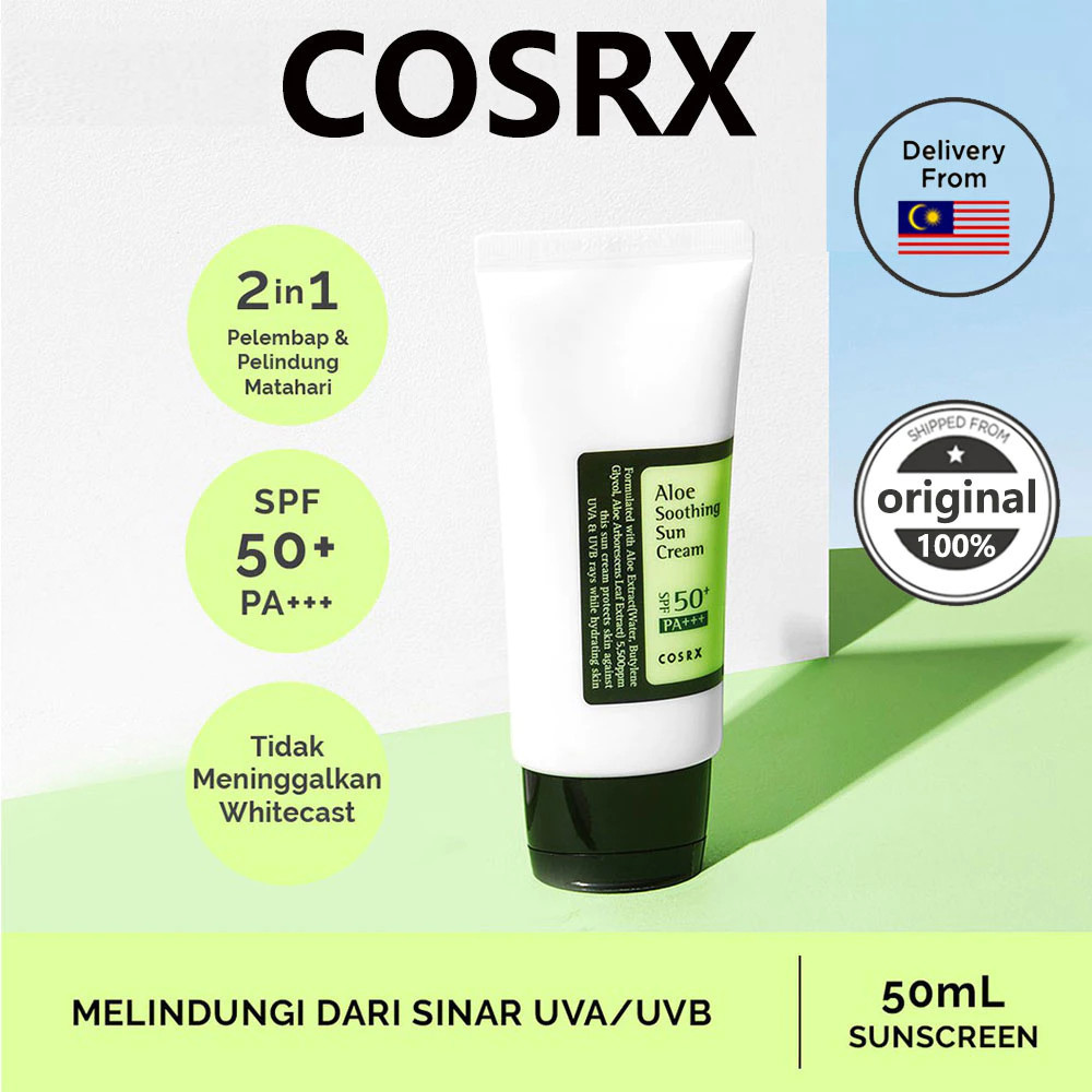 Cosrx Aloe Soothing Sun Cream SPF50 PA+++ 50ml - Sunblock with Mild ...
