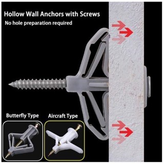 100pcs Partition Ceiling Plaster Expansion Screw Aircraft Screw ...