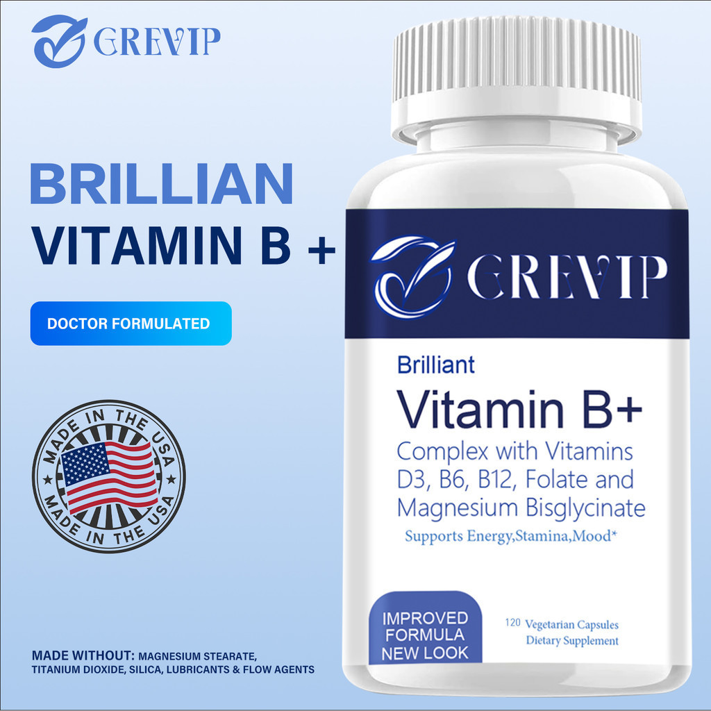 GREVIP Vitamin B Complex supports endurance, mood and energy production ...