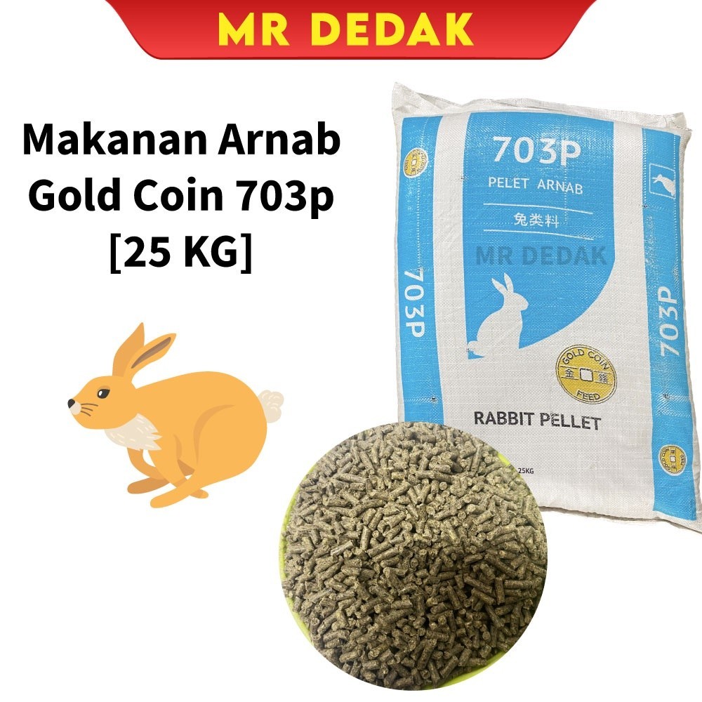 [25KG] [703P] Makanan Arnab Gold Coin / Rabbit Food Pallet [ Arnab ...