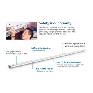 Philips 2FT 8W 4FT 16W LED ECOFit 600mm 1200mm 765 T8 LED Tube Daylight ...