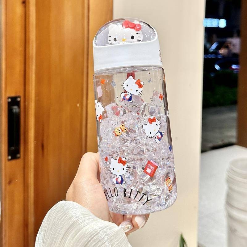 【Tritan Bottle Plastic 500ML 】Cute Hello Kitty Kids Drinking Water ...