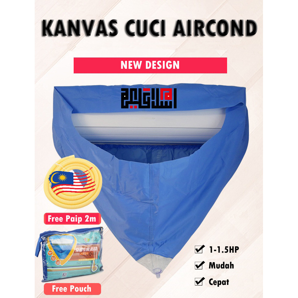 Air Cond Cleaning Cover Canvas With Drain Pipe | Shopee Malaysia