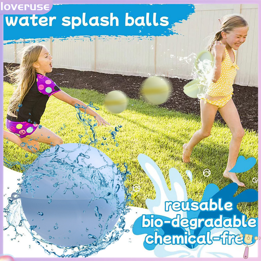 /LO/ Water Fight Ball Soft Reused No Water Tap Self Sealing ...