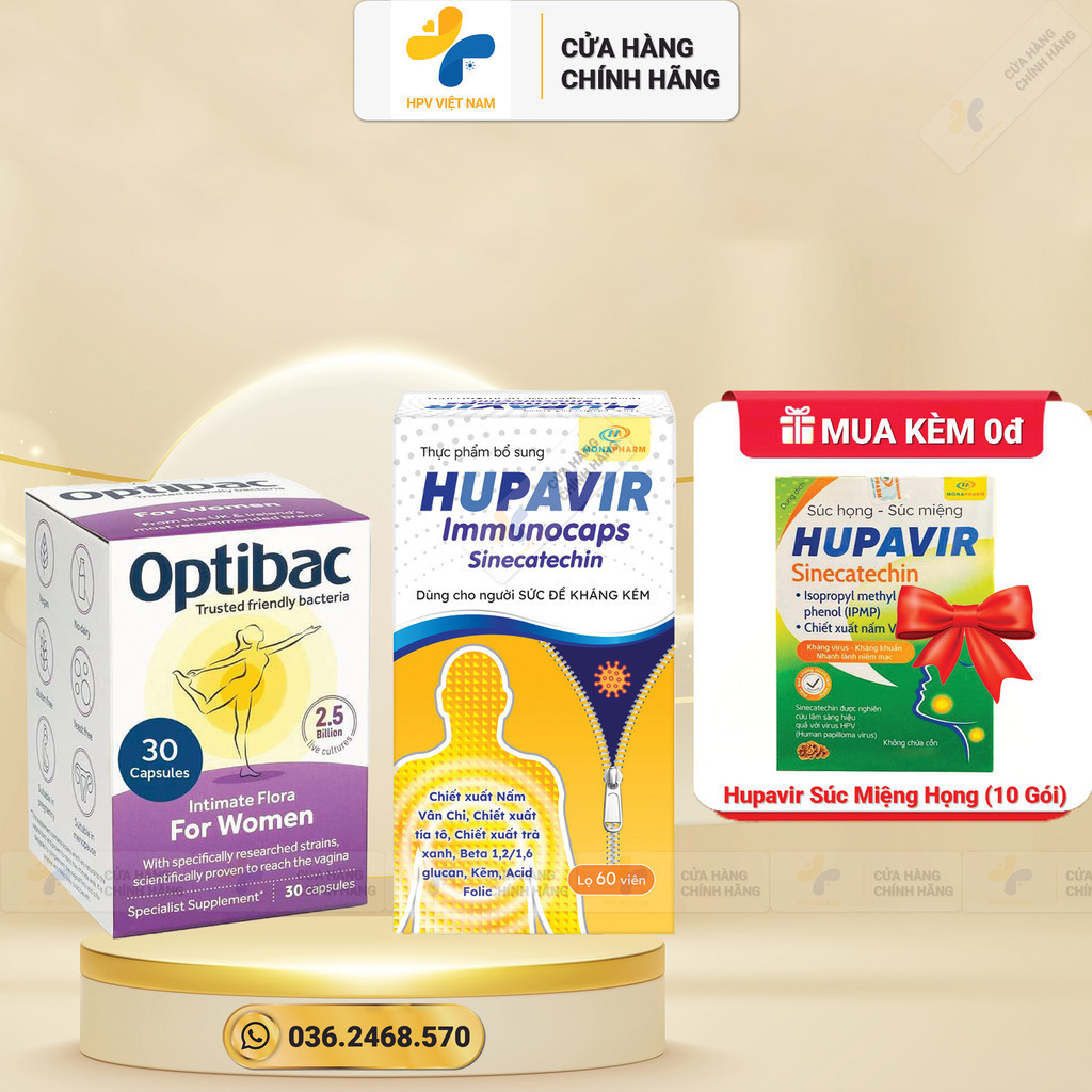 Purple Optibac Combo - 30 tablets, Hupavir Immunocaps, free Hupavir ...