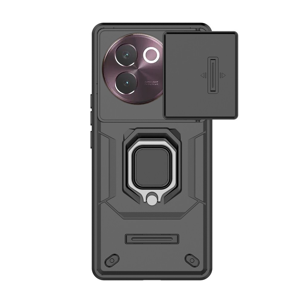 For vivo V30E 5G Case with Lens Slide Window, Bult-in Magnetic Stand ...