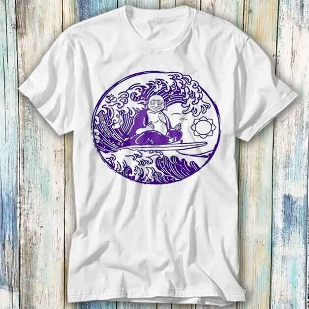Buddha Surfing Zen Om The Great Wave Off Kanagawa T Shirt Top 1275 ...