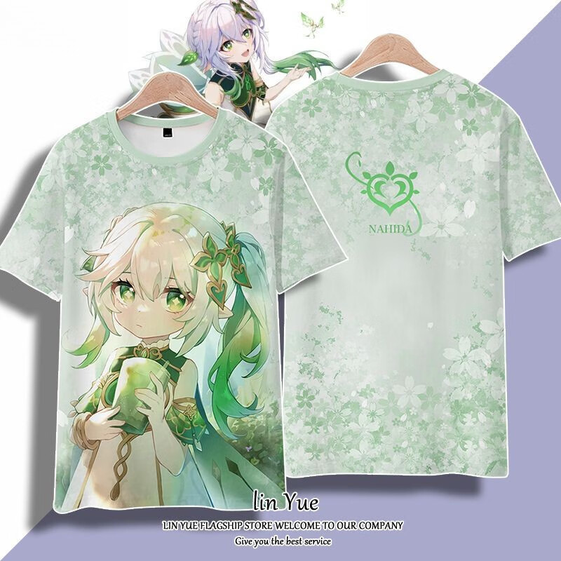 2024 Genshin Impact Merchandise T-Shirt - Nahida Impression - Anime ...