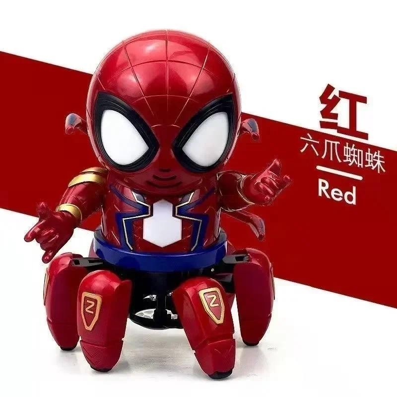 Anime Electric Super Hero Spider Man Electric Robot Toy 6 Claw Glowing ...