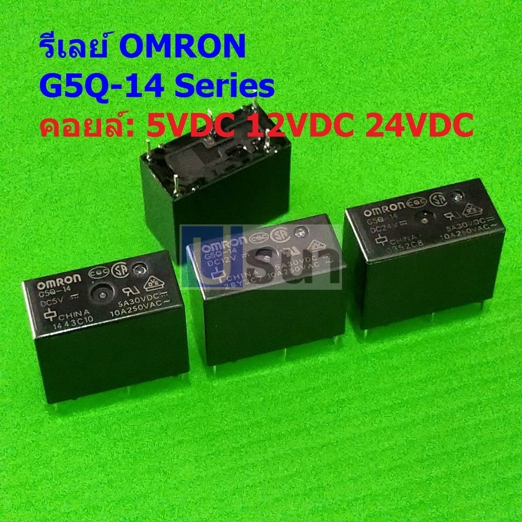 Relay Genuine Omron Coil 5VDC 12VDC 24VDC 5Pin G5Q-14 G5Q-14 5P (1 Unit ...
