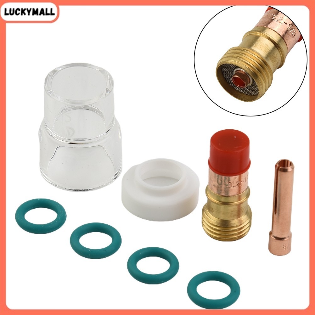 KMU 8pcs Kit For WP-17/18/26 TIG Welding Torch Stubby Gas Lens #12 Heat ...