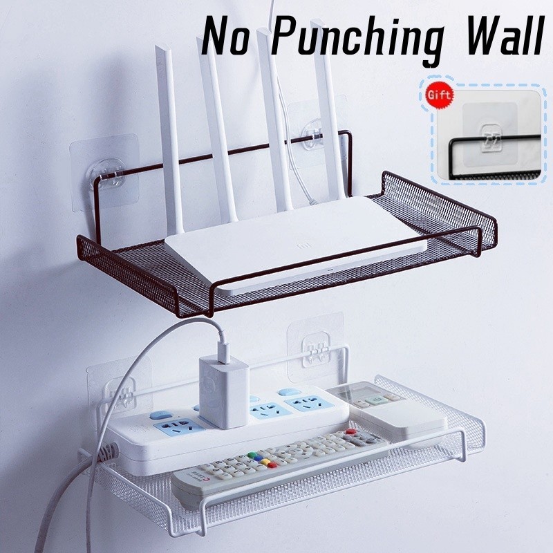 Wifi Shelves TV-Box Holder Shelf Router Modem Rack Router Shelf Rak ...