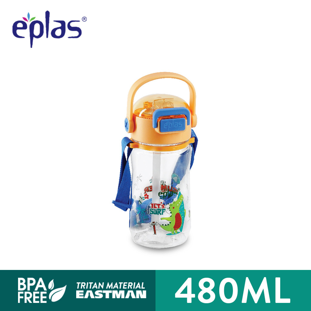 Eplas BPA Free Kids Water Bottle With Strap (480ml) | Shopee Malaysia