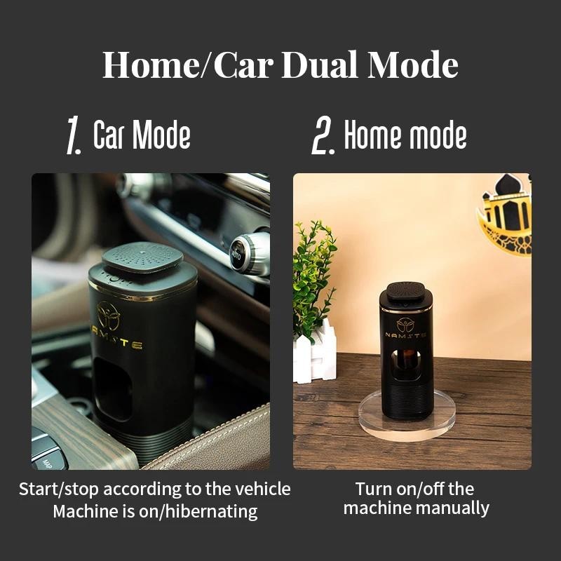 AROMA TUNNEL 1000mAh Car Diffuser USB Rechargeable 7-Color Atmosphere ...