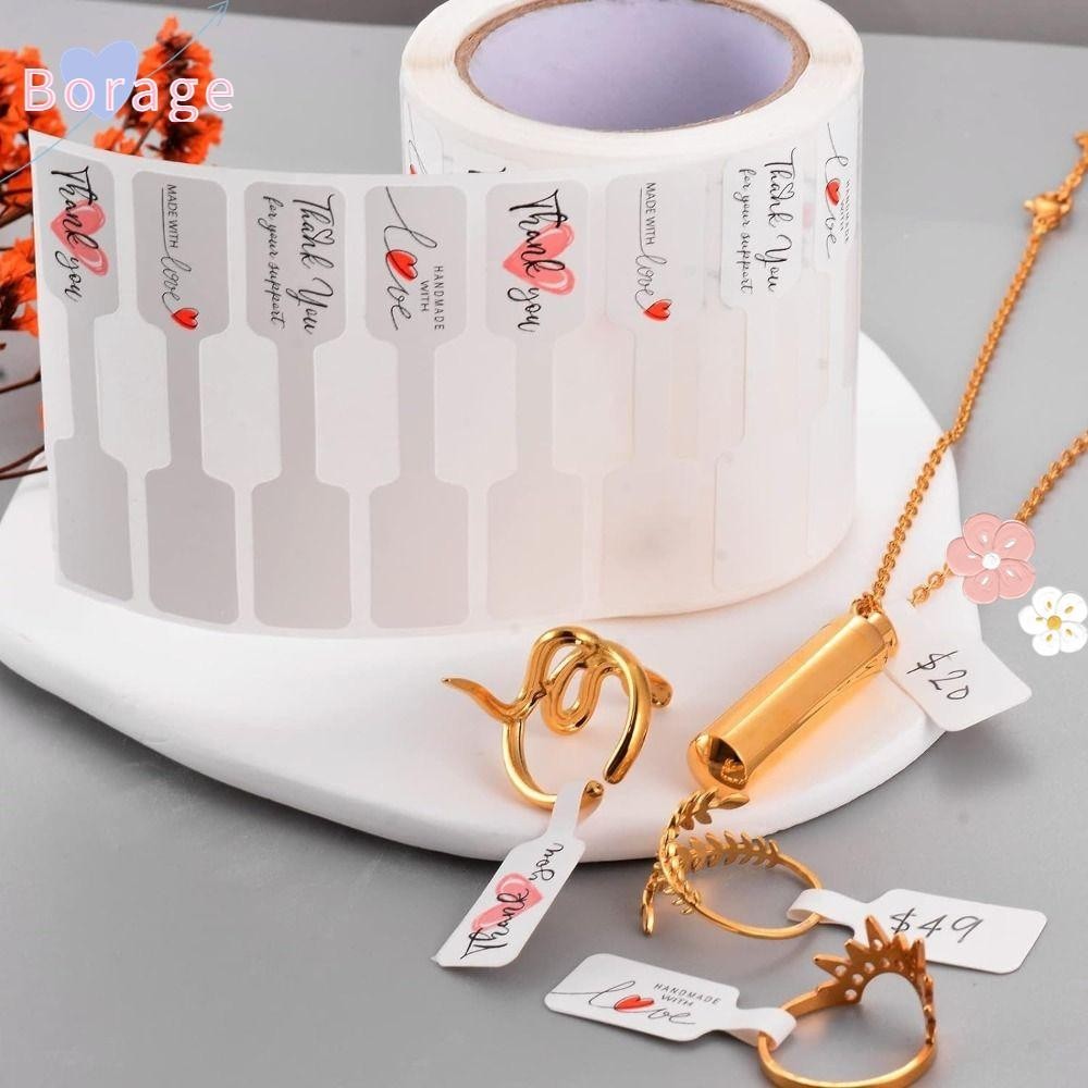 BORRAONE 500PCS Bracelet Necklace Ring Tags, Multicolor White Jewelry ...