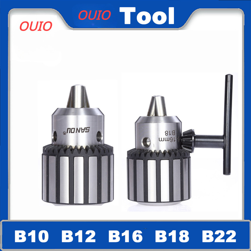 OUIO B10 B12 B16 B18 B22 Drill Chuck Taper Thread Wrench Rotation ...