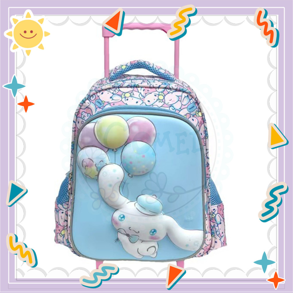 Comel Kids Cartoon Fix Mini Trolley Kuromi Cinamoroll Kitty Melody Paw ...