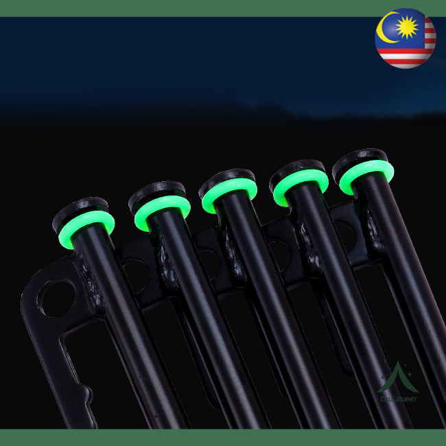 Chill Journey 15mm Silicone Luminous Tent Peg Glow Rings Set of 10 ...