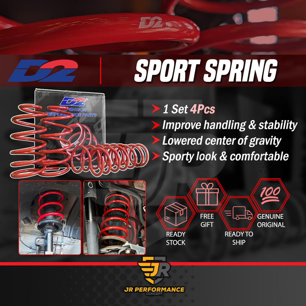 D2 Lowered Sport Spring Car Handling Lowered Spring S70 Vios Myvi Forte ...