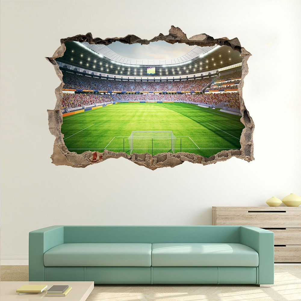 Sticker Stadium Padang Bola Sepak Wallpaper Football Stadium Sticker ...