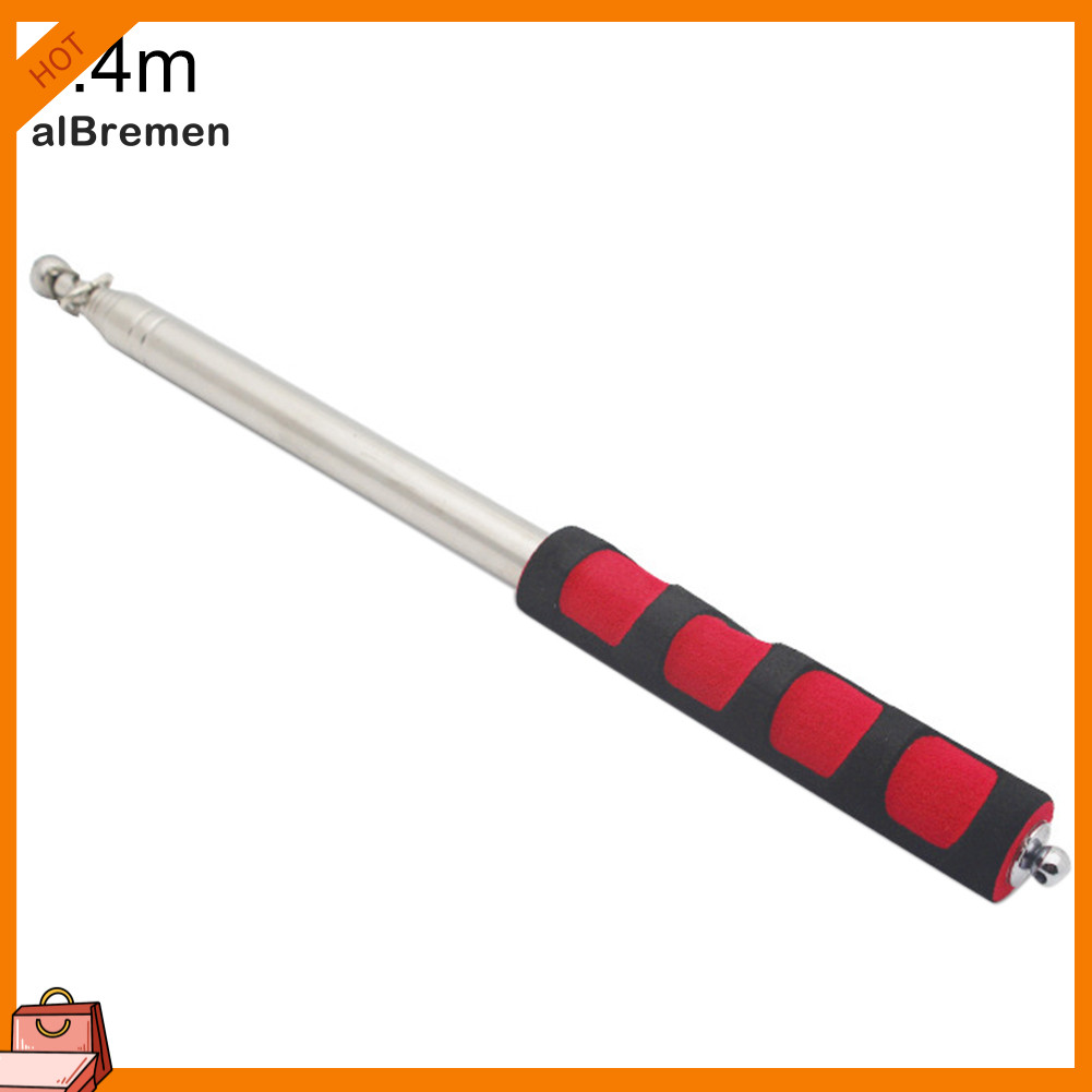 (New) 12/14/16/2m Tour Guide Sponge Handle Telescopic Stainless Steel ...